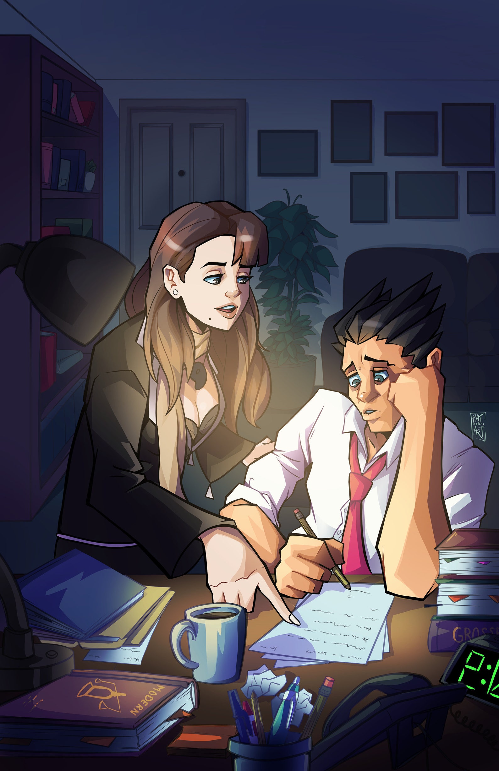 Phoenix and Mia - Phoenix Wright: Ace Attorney - First Case Prep Illustration PRINT - Etsy
