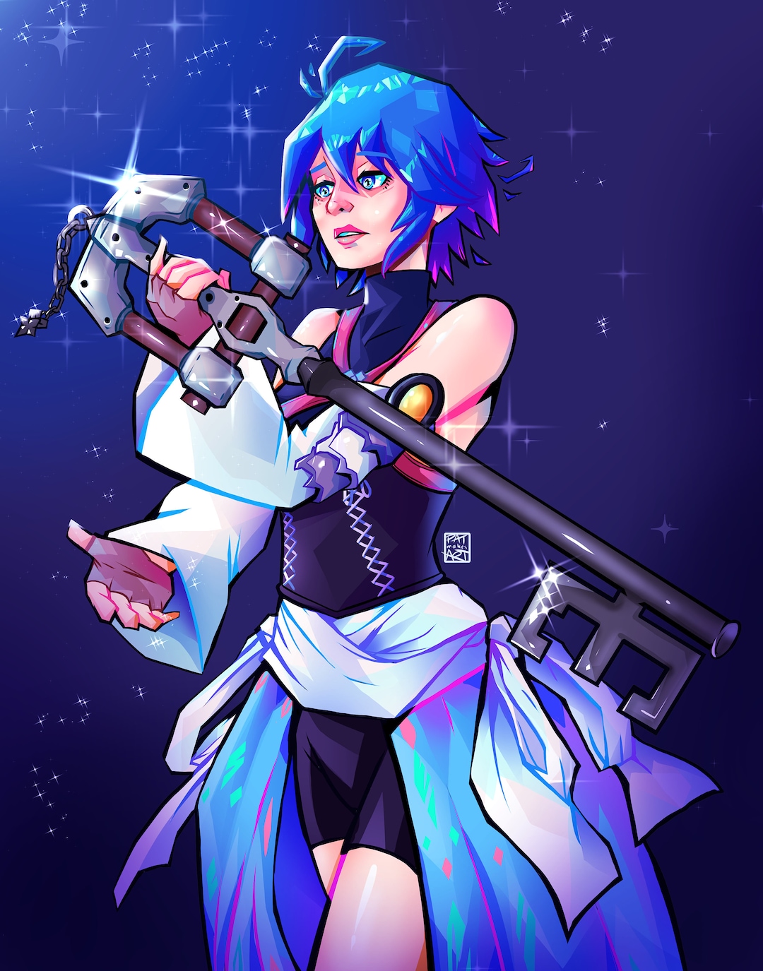 Aqua - Kingdom Hearts 3 - Illustration PRINT - Etsy