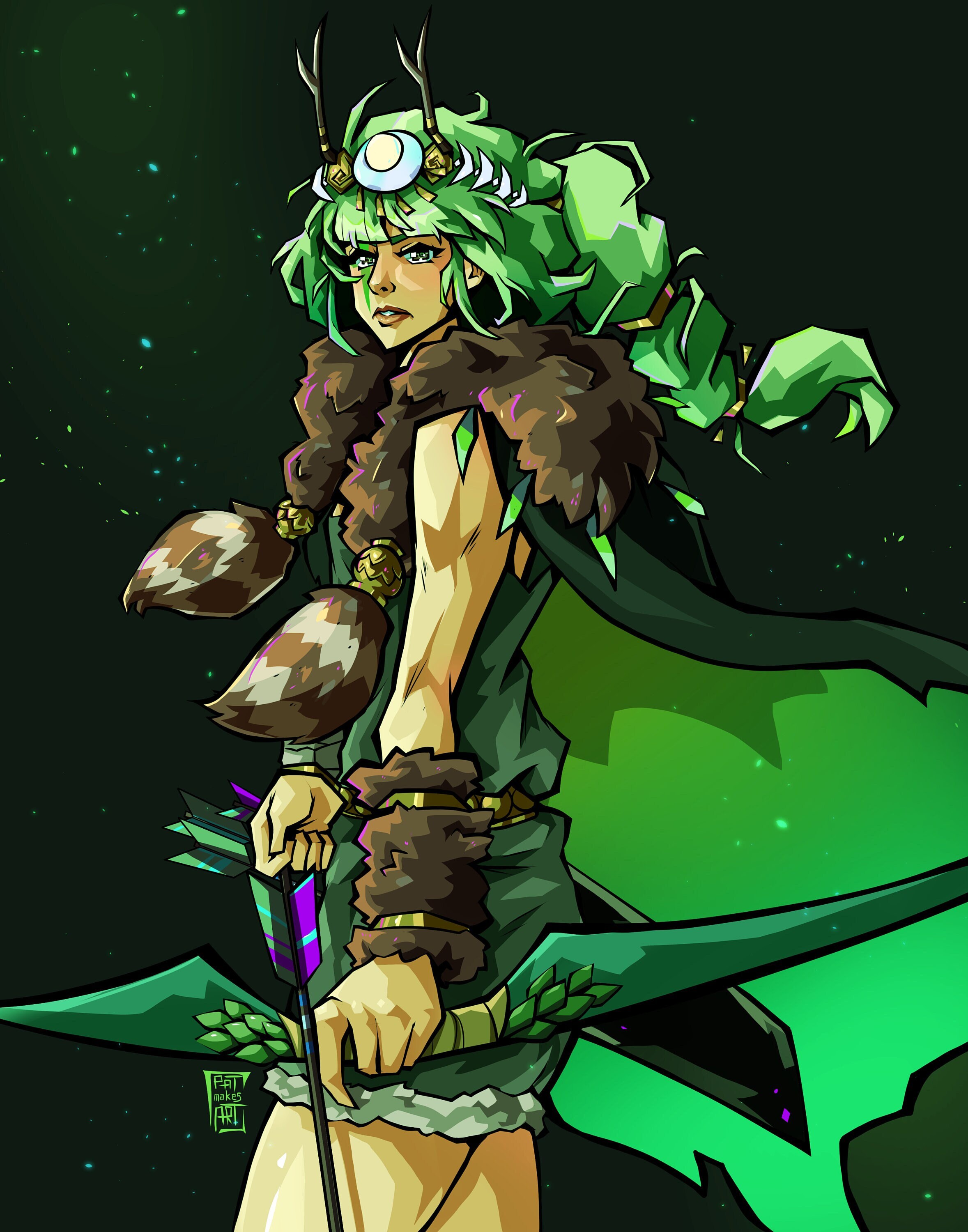 Artemis - Hades - Illustration ART PRINT - Etsy