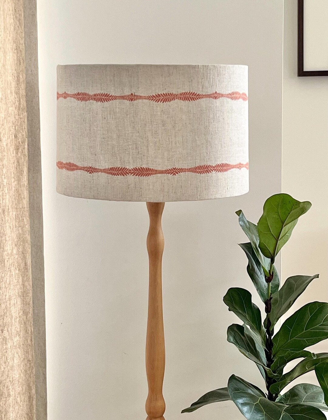 Linen Lampshade - Natural Linen | Ada and Ina Fabric From UK | Rust/tan ...