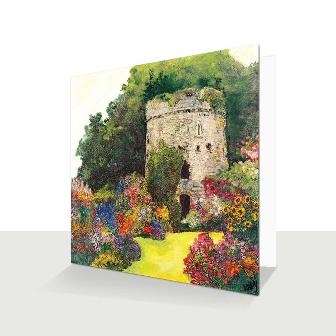 Usk Castle Greeting Card - Fine Art Card - Blank Inside-personalised ...