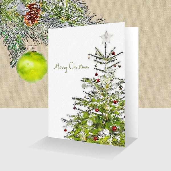 Christmas Tree Card - Etsy