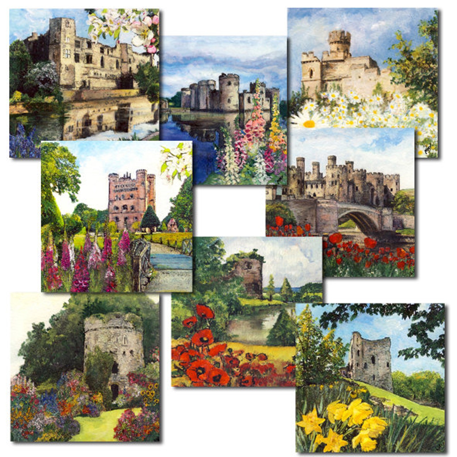 Bodiam Castle Greeting Card - Fine Art Card - Blank Inside-personalised ...