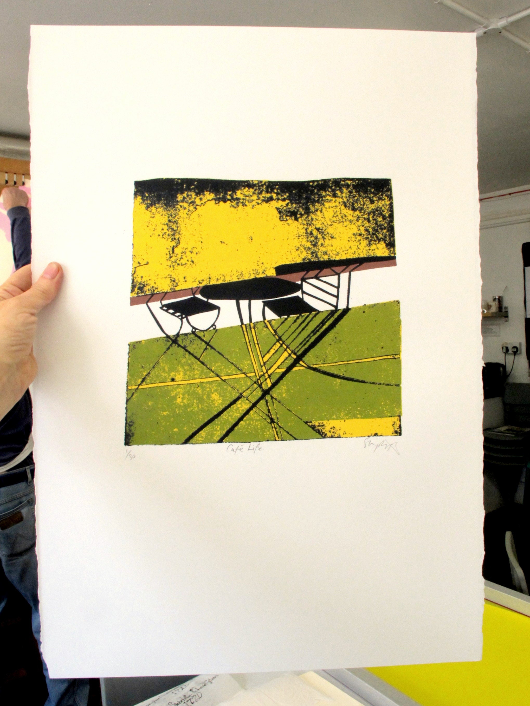 Cafe Life Screenprint by Simon Ripley. Rare Limited Edition - Etsy