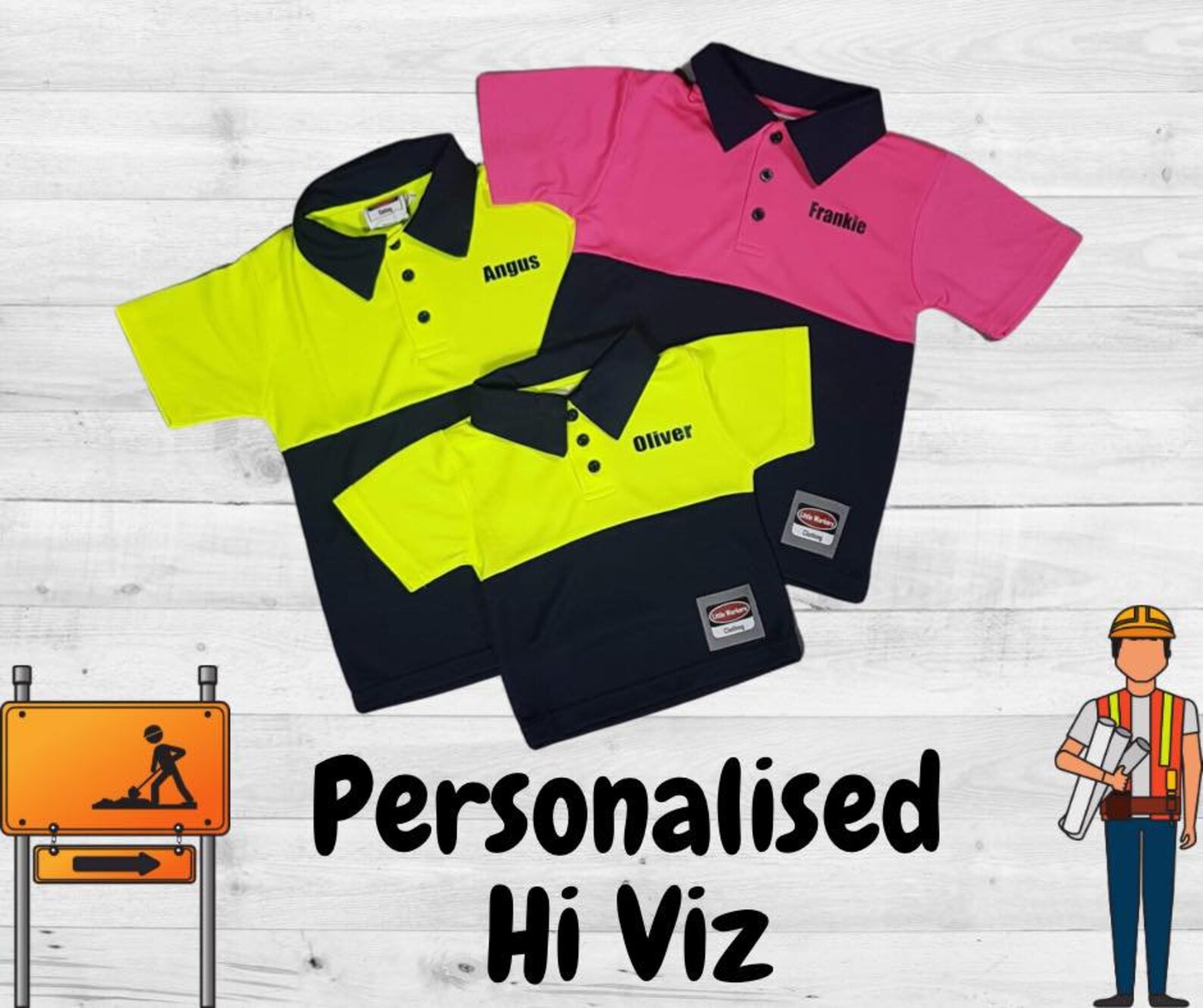 Orange Hi Vis Work Shirts for kids Childrens hi viz kids Hi | Etsy