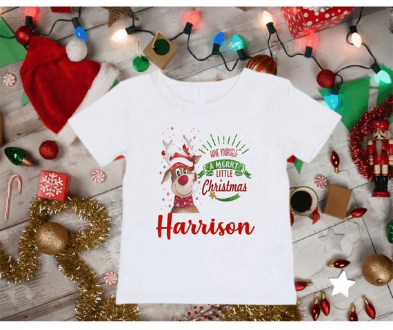 Personalised Christmas T shirt Christmas Tshirt Personalised | Etsy