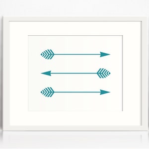 Arrow Artwork Wall Decor. Teal Wall Art Dowload. Home Wall Art. Arrow ...