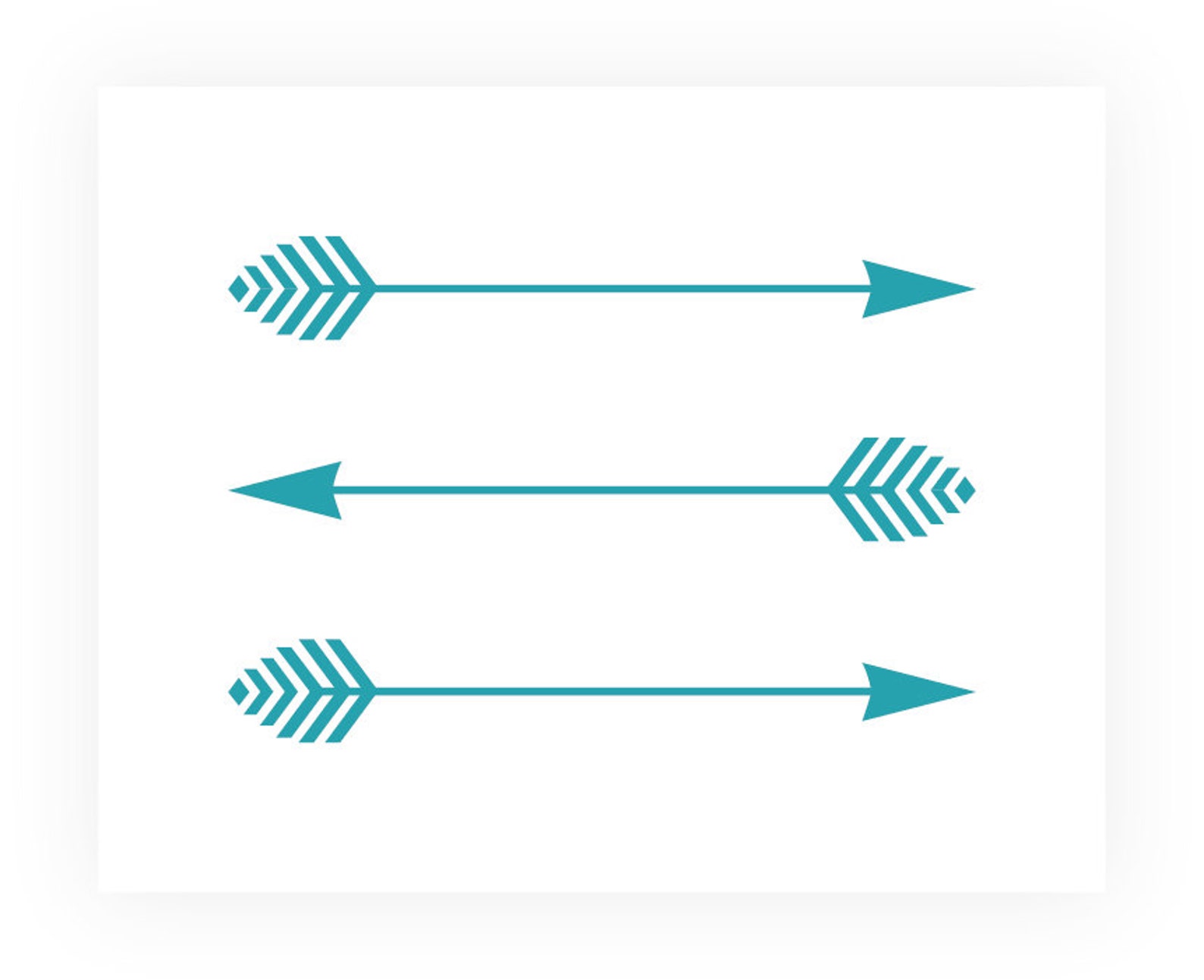 Arrow Artwork Wall Decor. Teal Wall Art Dowload. Home Wall Art. Arrow ...