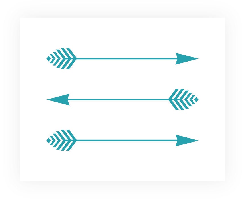 Arrow Artwork Wall Decor. Teal Wall Art Dowload. Home Wall Art. Arrow ...