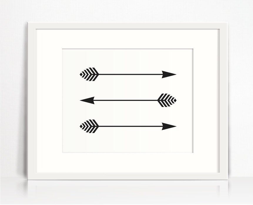Minimalist Poster Arrow Art Print. Black and White Art Print - Etsy