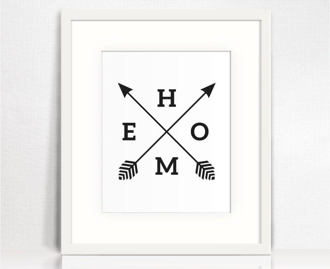 Home Word Art. Instant Download Art. Home Decoration. Arrow - Etsy