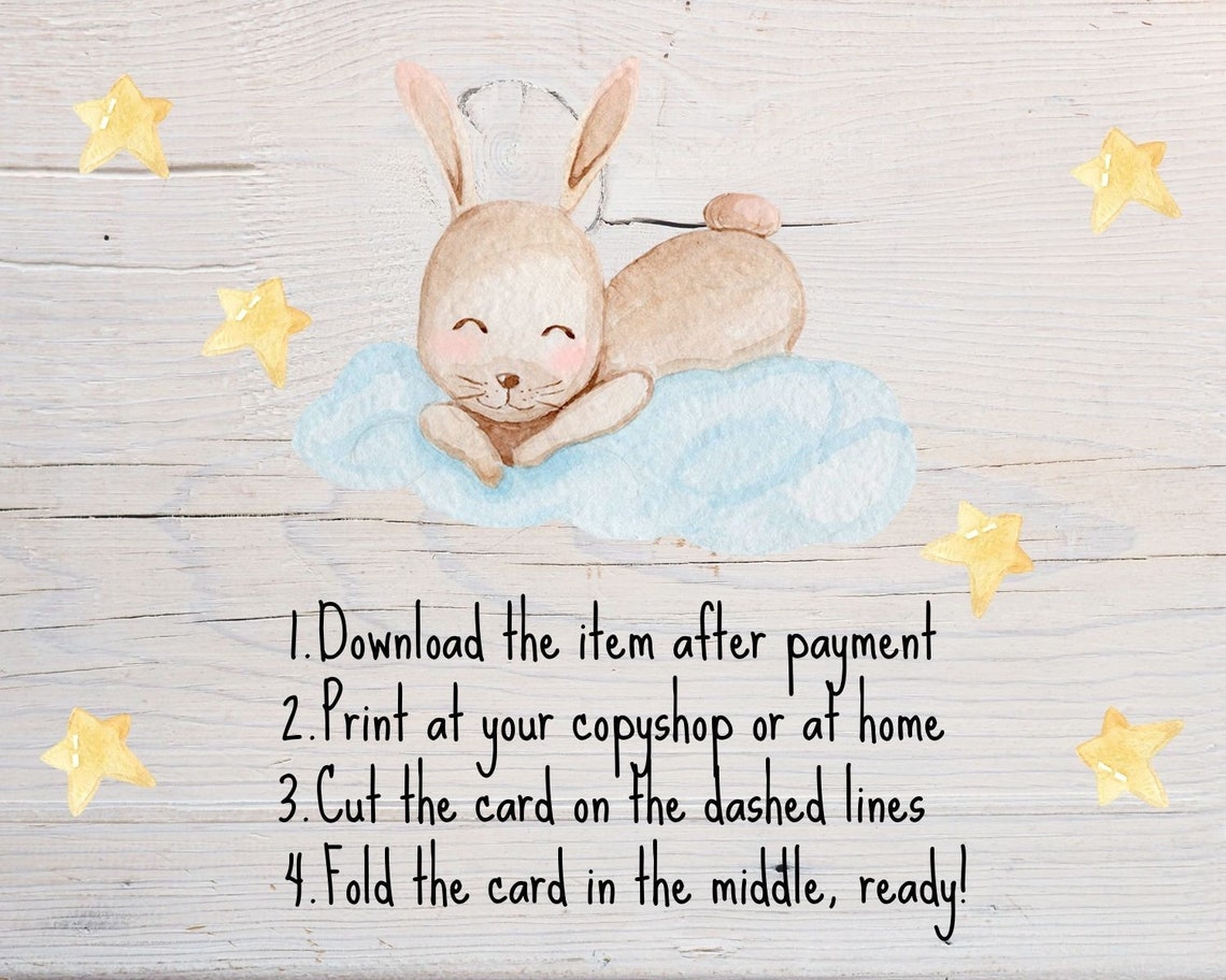 Printable Welcome Little Boy Card, Watercolor New Baby Boy Card, Sweet ...