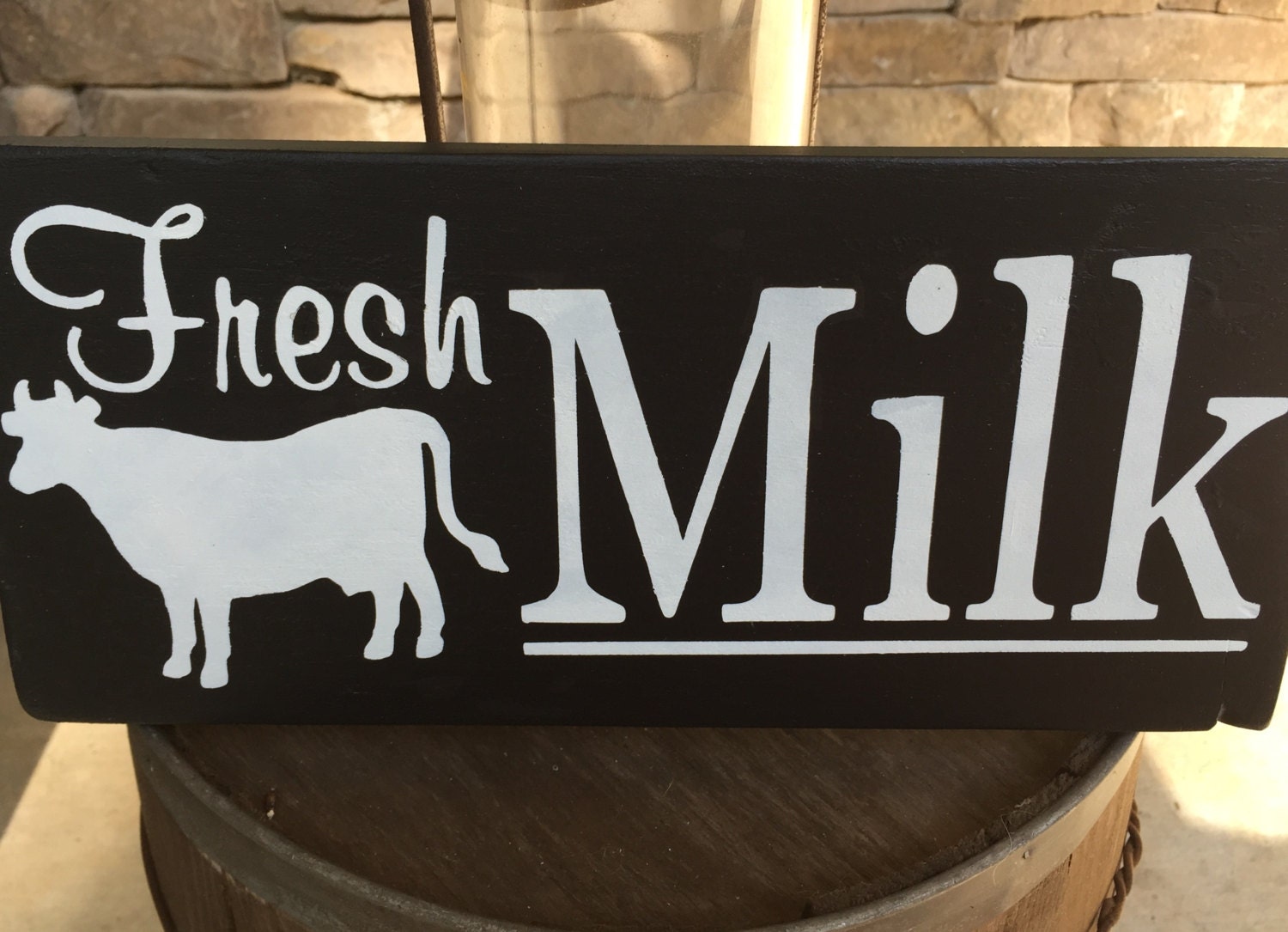 Fresh Milk Sign-Country Kitchen Decor Chalkboard Style Sign | Etsy