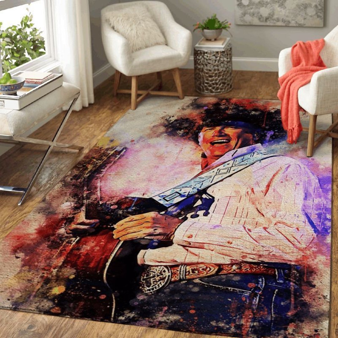 George Strait Country Music Pop Art Area Rug Living Room and - Etsy