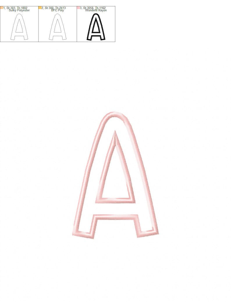 Funny Applique Alphabet, Narrow Applique Letters & Numbers, Applique ...
