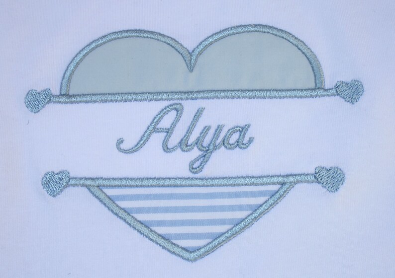 Split Heart Applique Design 4 Sizes Machine Embroidery - Etsy