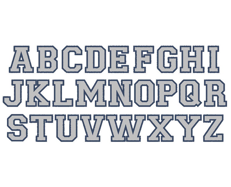 Alphabet Applique Design Machine Embroidery Design File 11 - Etsy