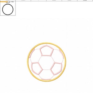 Soccer Ball Applique Design - 4 Sizes - Machine Embroidery Design File ...