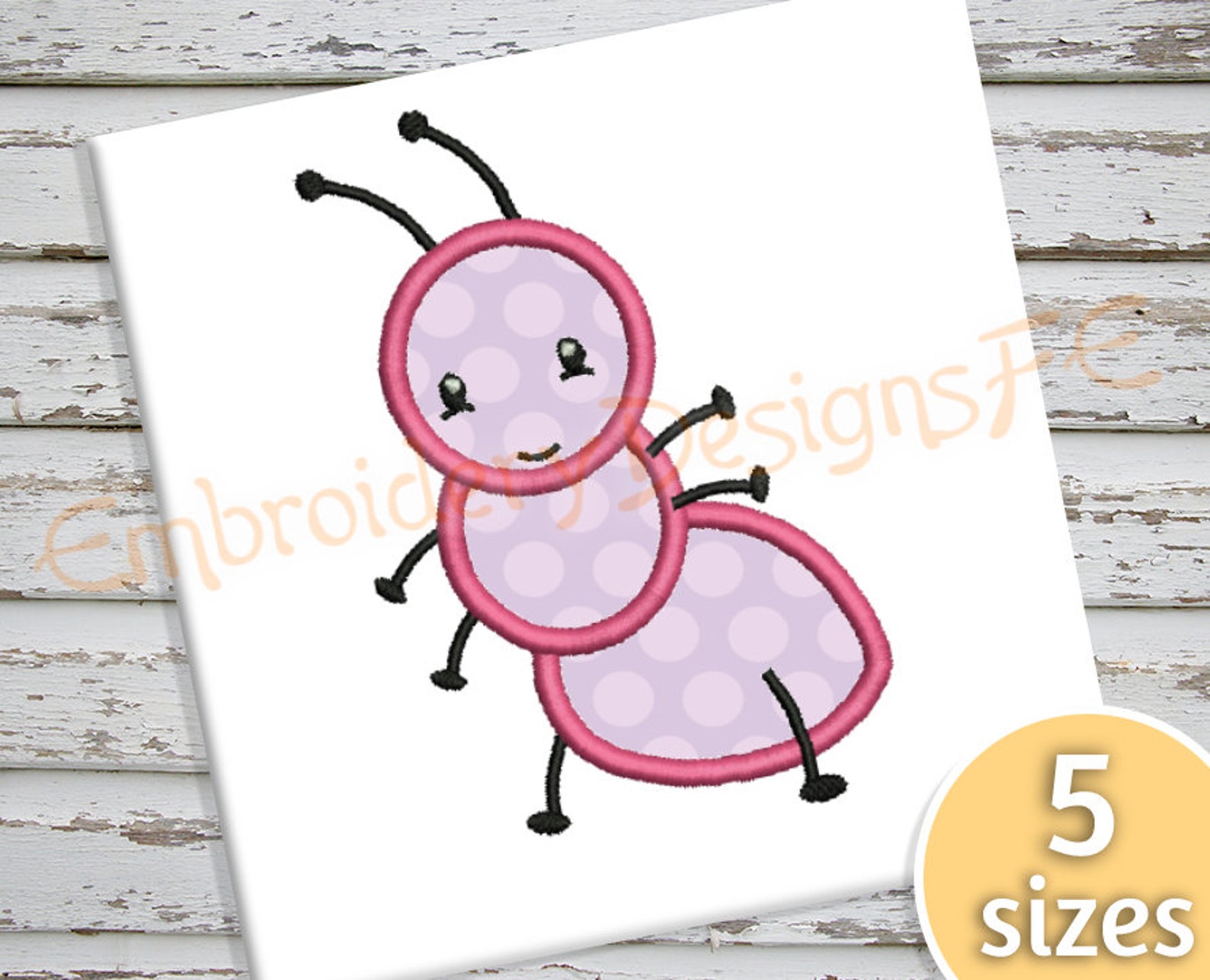 Ant Applique Design 5 Sizes Machine Embroidery Design File - Etsy
