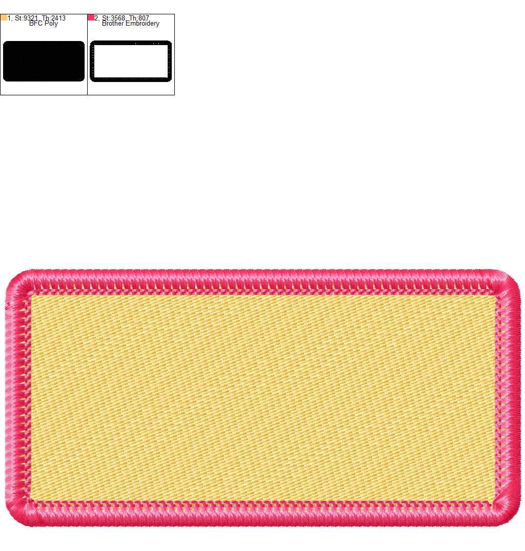 Merrowed Filled Patch Frames Set | 5 Shapes | 9 Sizes | Machine ...