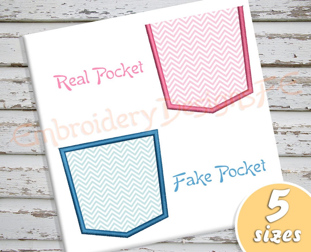Pocket Applique Design 5 Sizes Machine Embroidery Design File - Etsy