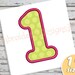 Number 1 Applique Design 14 Sizes No Sharp Corners Machine Embroidery ...