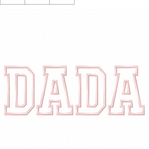 Dada Applique Design - Machine Embroidery Design File - 4 Sizes - Etsy