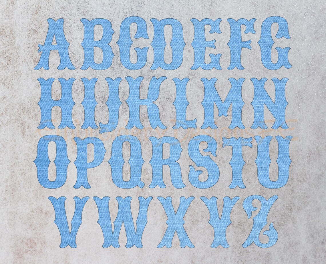 Fish Tail Applique Alphabet With Bean Stitch Edge - Machine Embroidery ...