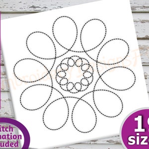 Spiro Lines Quilt Block Embroidery Design - 19 Sizes - Run & Triple ...