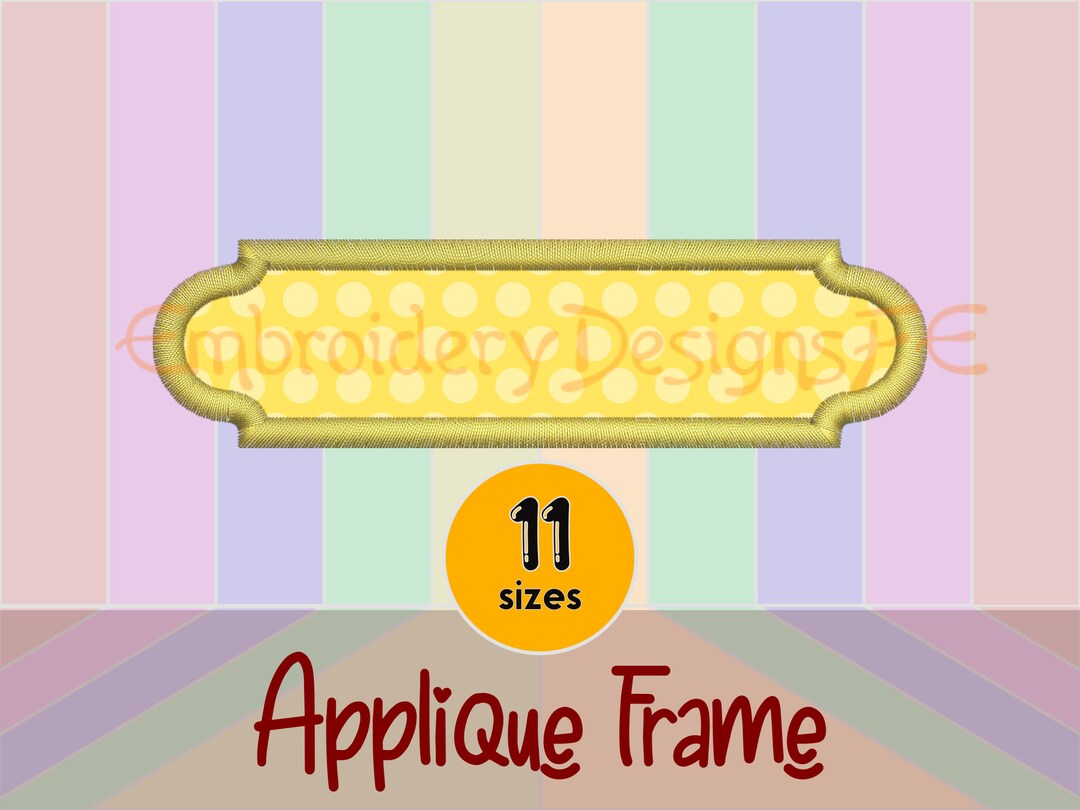 Frame Applique Designs / Machine Embroidery Design File / Shape ...