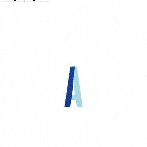 Two Color Narrow Letters Fill Stitch Embroidery Design - 7 Sizes ...