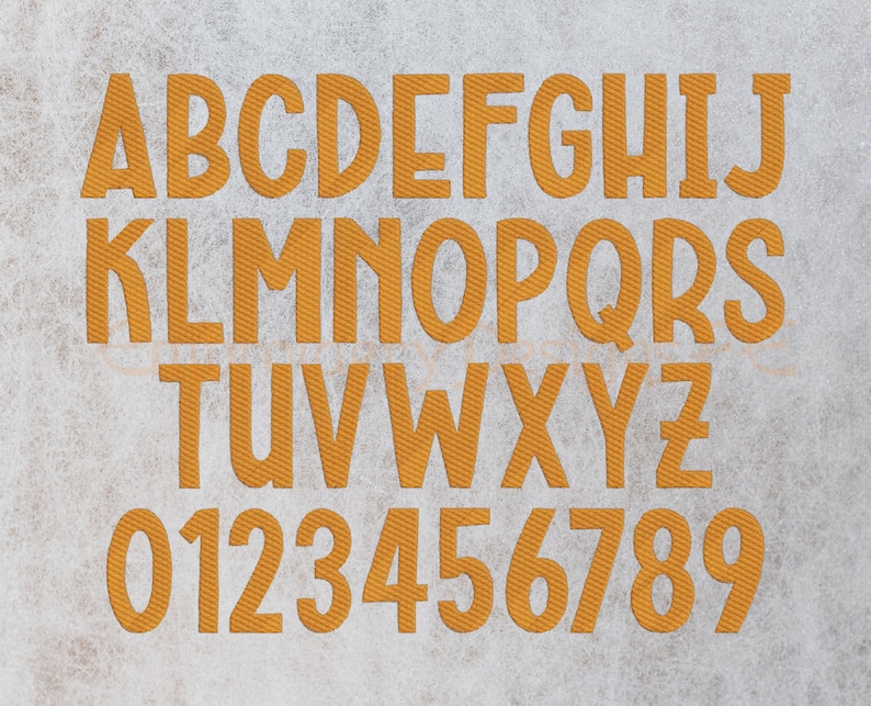 Fill Stitch Letters & Numbers Embroidery Design - Machine Embroidery ...