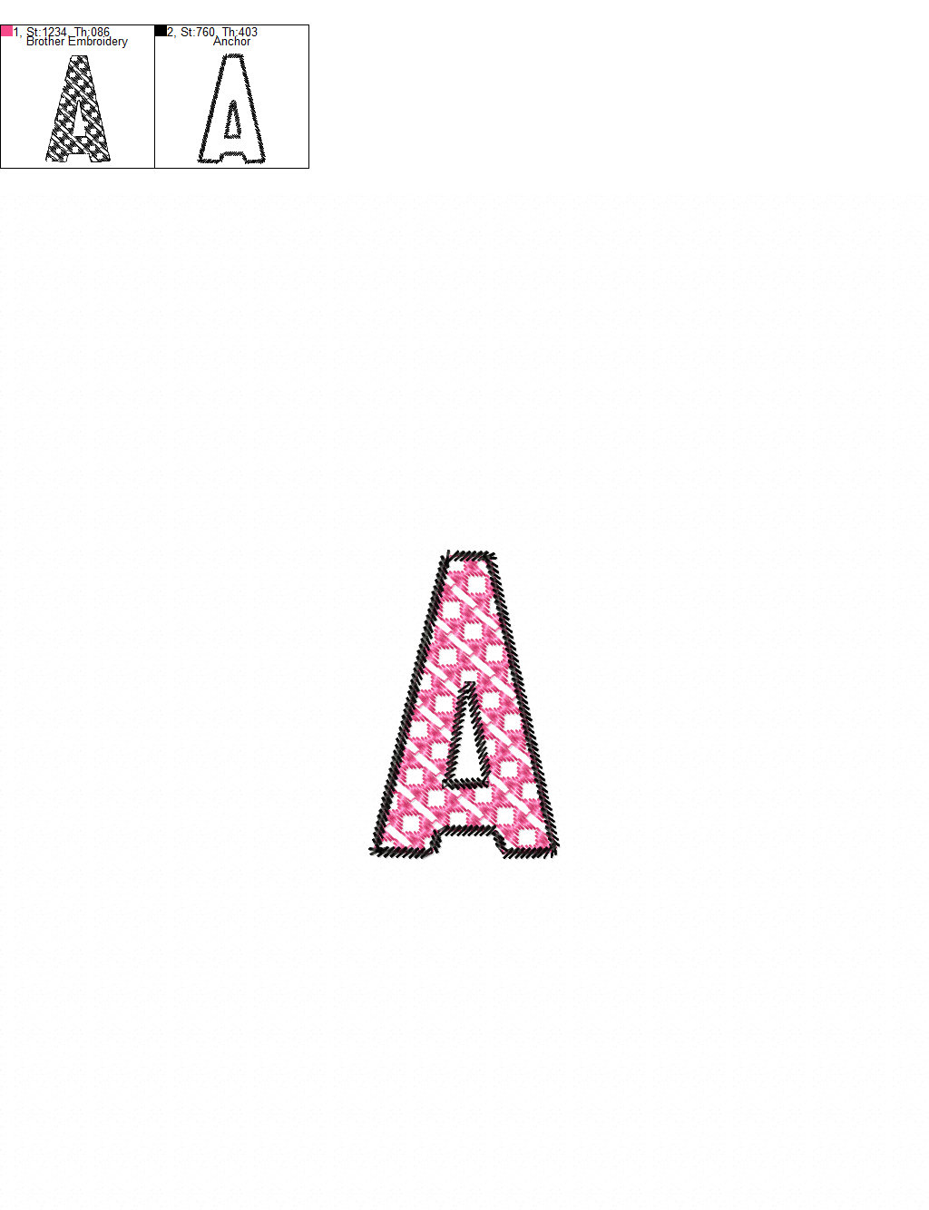 Letters & Numbers Embroidery Design - 4 Different Pattern Fill ...