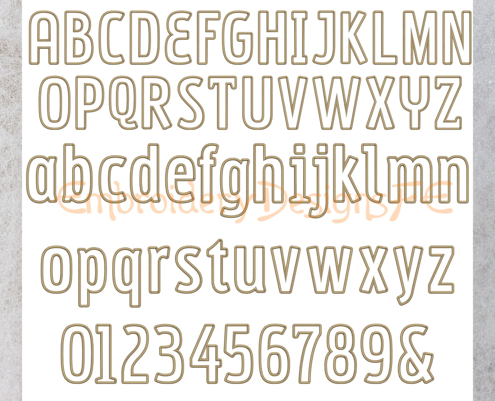 Applique Alphabet, Capital & Lowercase Letters, Embroidery Font ...