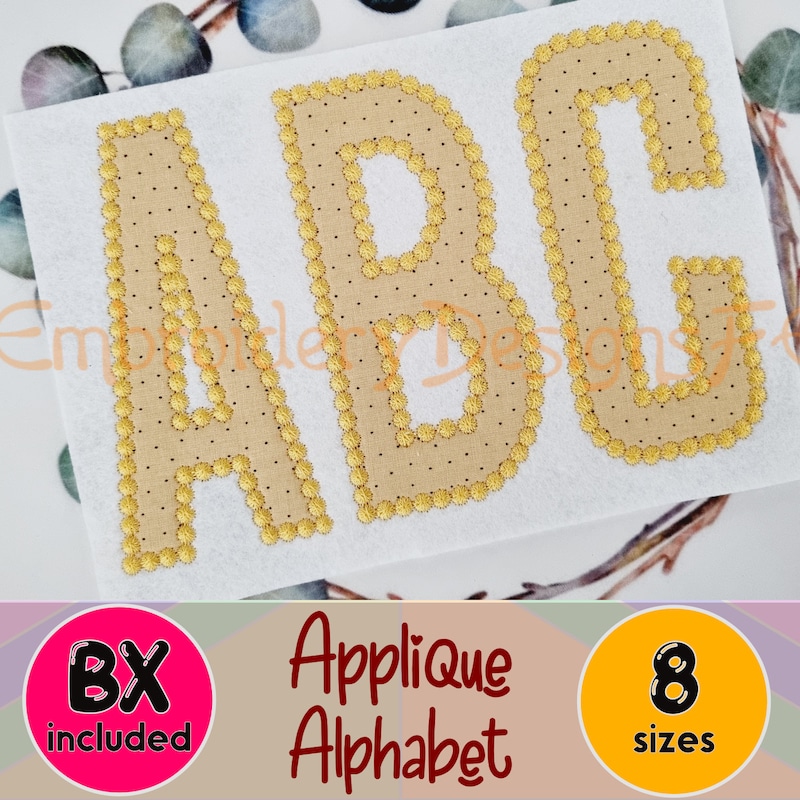 Embroidery Letters Dots - Etsy