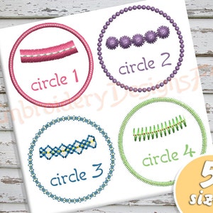 Circle Applique Design 5 Sizes Machine Embroidery Design File - Etsy
