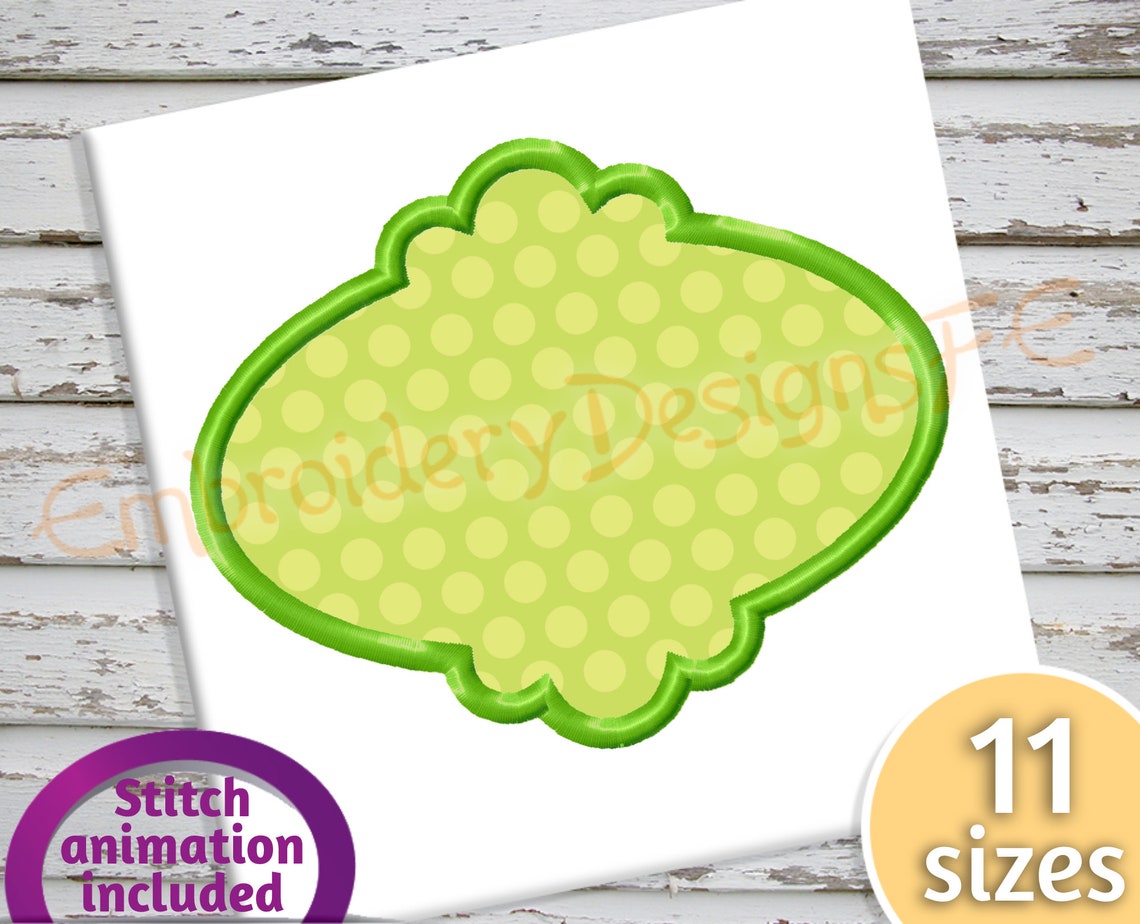 Frame Applique Designs / Machine Embroidery Design File / | Etsy