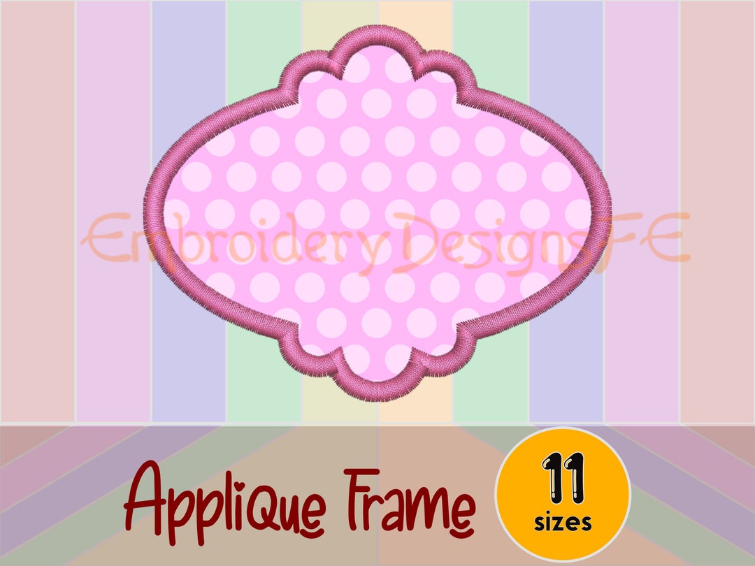 Frame Applique Designs / Machine Embroidery Design File / Shape ...