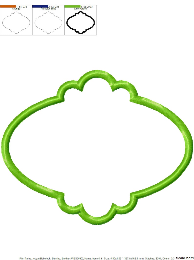 Frame Applique Designs / Machine Embroidery Design File / | Etsy