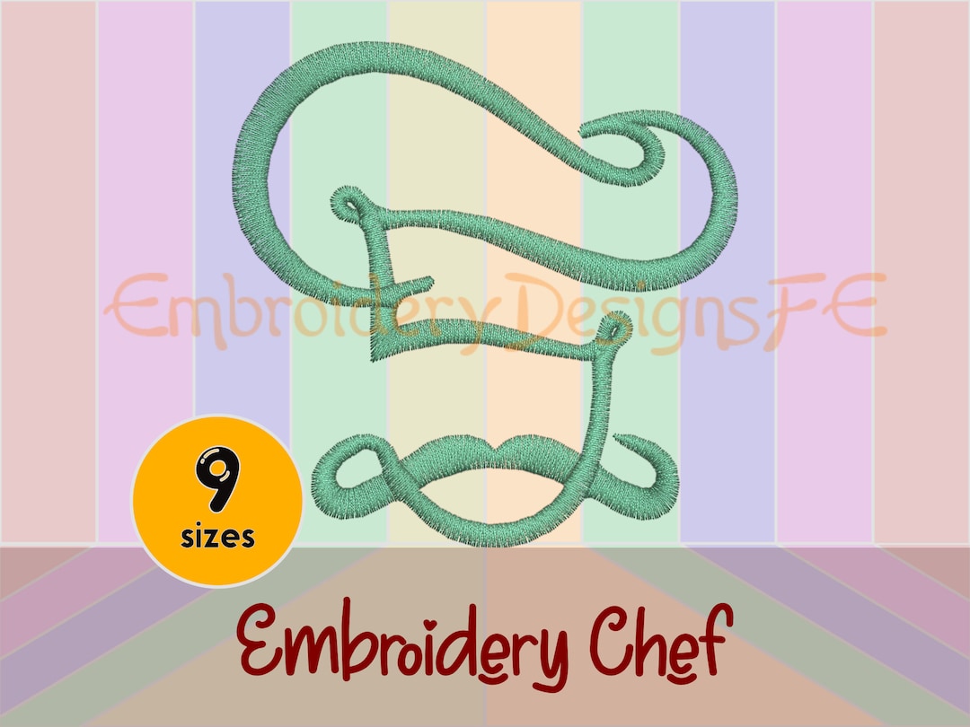 Chef Embroidery Design / Filled Stitch Embroidery Design / Chef Mini ...