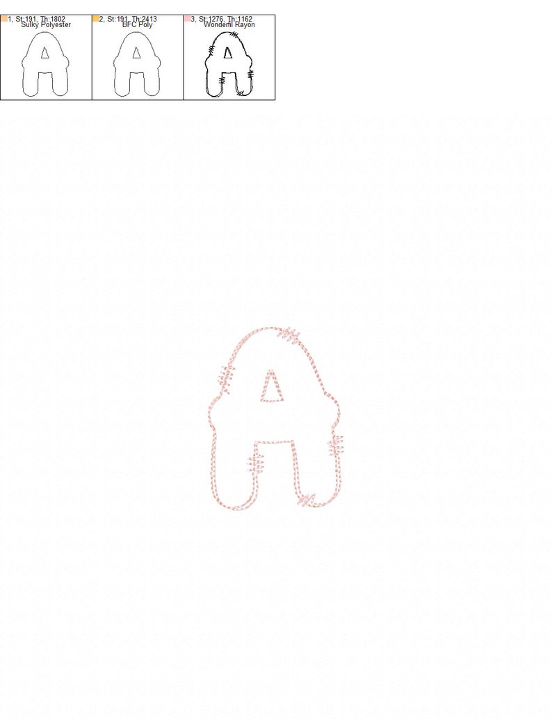 Bean Stitch Doodle Applique Alphabet, Doodle Applique Letters & Numbers ...