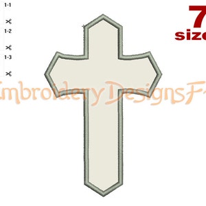 Cross Applique Design 7 Sizes Machine Embroidery Design - Etsy