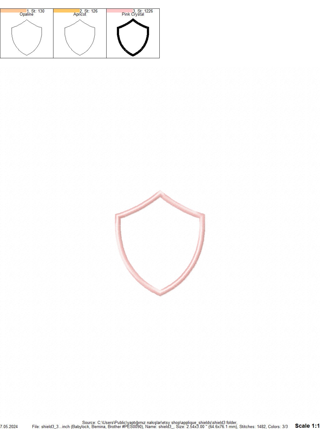 Shields Applique Design - Set of 5 Shields - Machine Embroidery Design ...
