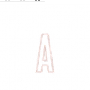 Narrow Applique Alphabet, Tall Applique Letter, Chain Applique Font ...