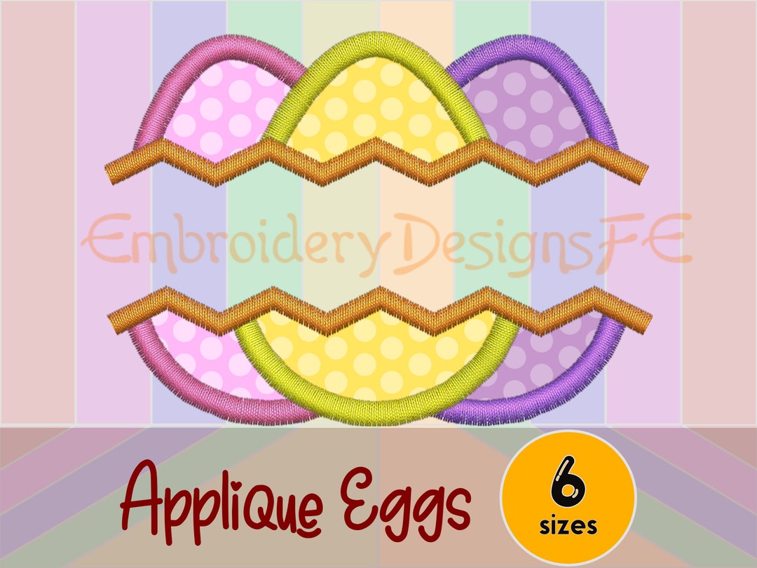 Easter Egg Split Applique - 6 Sizes - Machine Embroidery Design File - Etsy