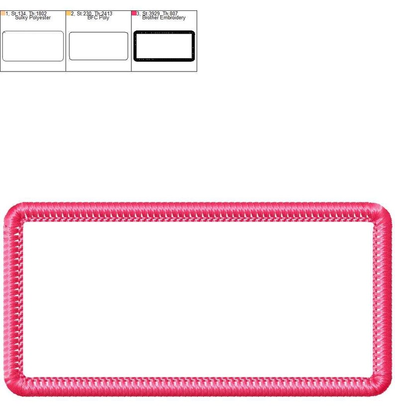 Merrowed Applique Patch Set | 5 Shapes | 9 Sizes | Rectangle Applique ...