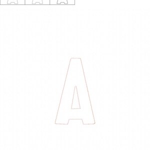 Bean Stitch Applique Alphabet, Narrow Applique Letters & Numbers ...