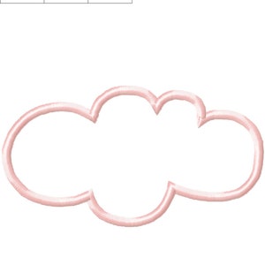 Cloud Applique Designs - 3 Seperate Cloud Applique - Machine Embroidery ...