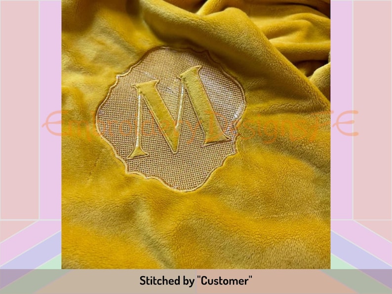 Embossed Alphabet Embroidery Design | A-Z Letters | 4 Sizes | Towel ...