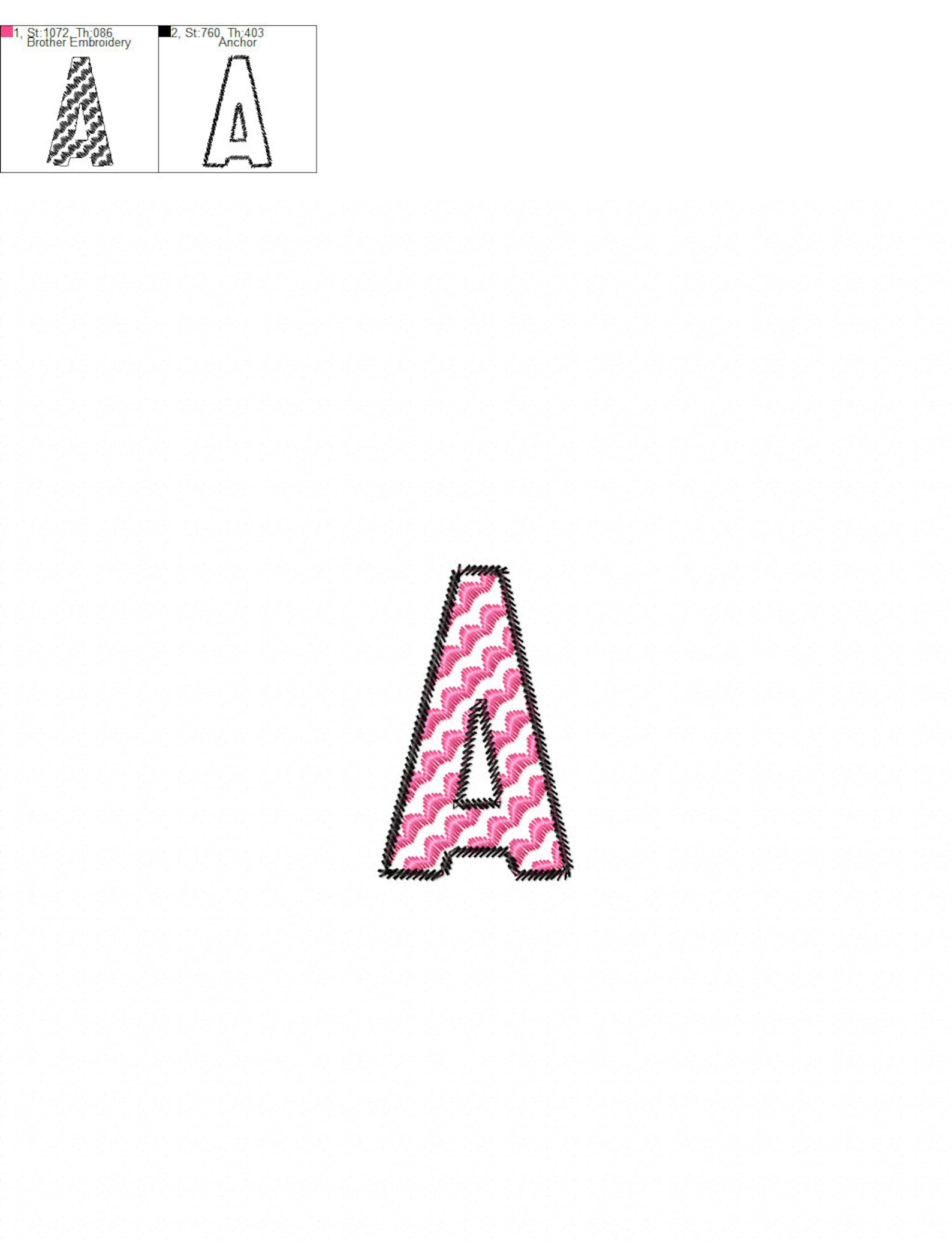 Letters & Numbers Embroidery Design - 4 Different Pattern Fill ...